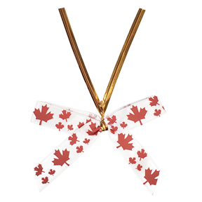 Papillon Packaging Maple Leaf Ribbon Bow with Twist tie
